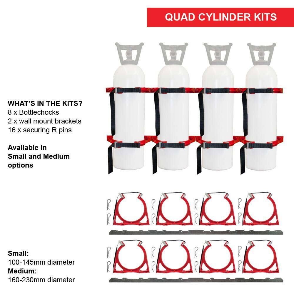 Galvanised Quad Medium 160-230mm Bottlechock Kit - SafetyHQ